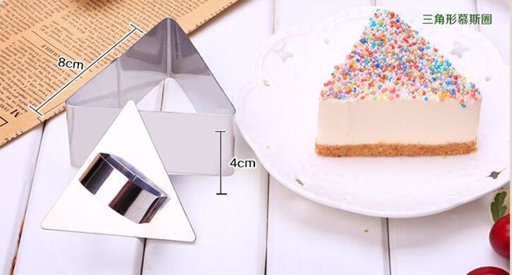 RK Bakeware China Foodservice NSF Triangle Mousse Cake Ring Stainless ...