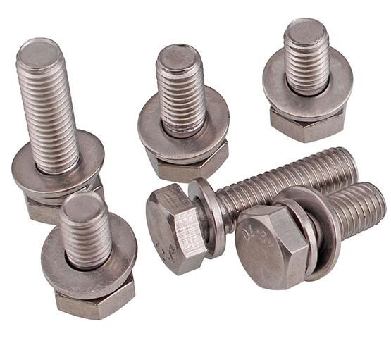 A2-70 Stainless Steel Hex Bolt With Nut And Washer Size M4-M48 DIN933