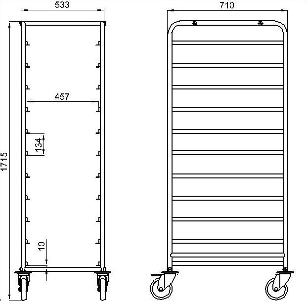 RK Bakeware China Foodservice NSF Stainless Steel Baking Tray Trolley ...