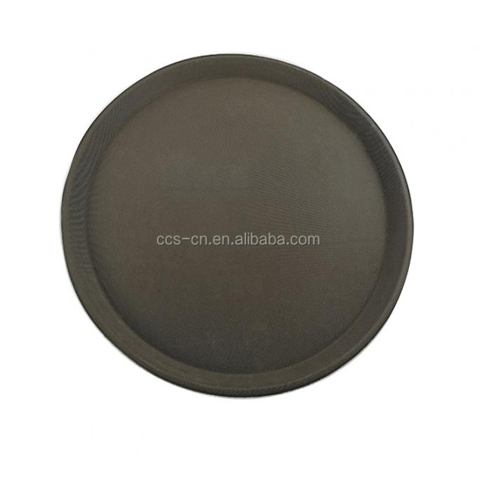 16 Inch Nonslip Round Plastic Tray Large Recycled Plastic Plates Rubber ...